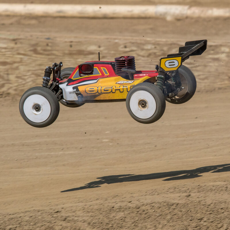 1/8 8IGHT 4X4 Nitro Buggy RTR, Red/Yellow | Losi
