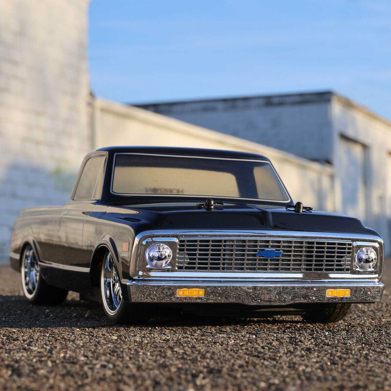 1/10 1972 Chevy C10 V100 AWD Pickup Truck Brushed RTR, BlackBLACK ...