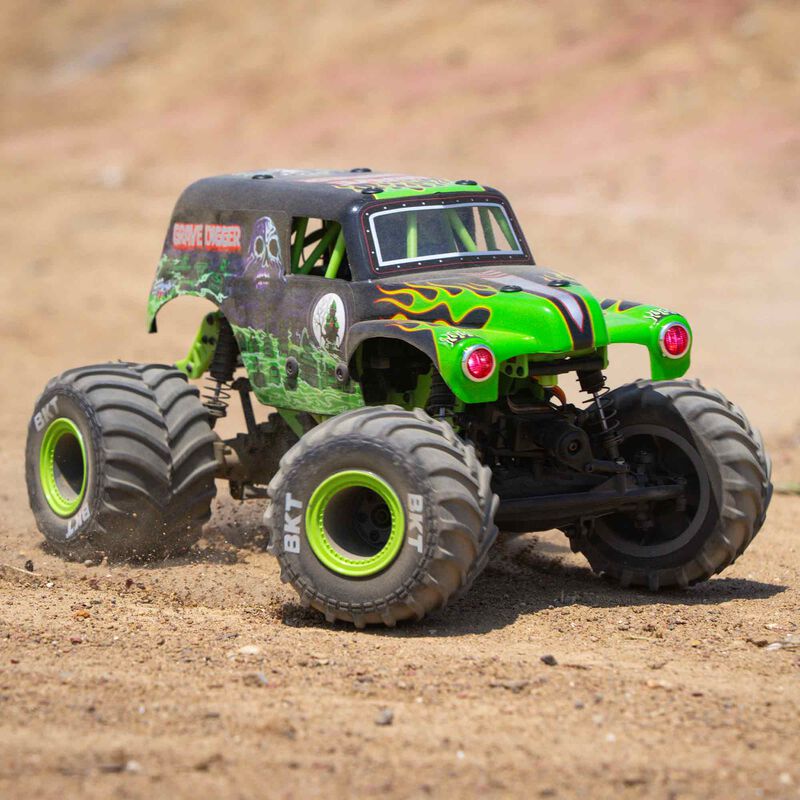 1/18 Mini LMT Grave Digger 2S 4X4 RTR Brushed Monster Truck (Battery ...