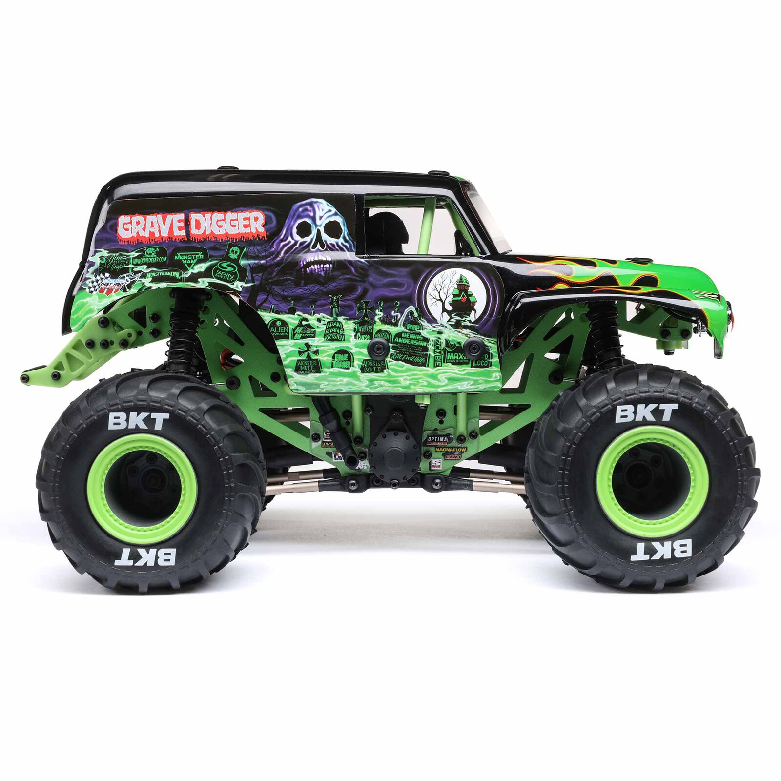 1/18 Mini LMT Grave Digger 2S 4X4 RTR Brushed Monster Truck (Battery ...