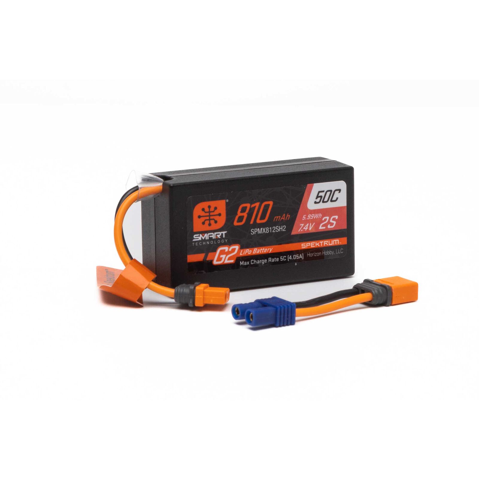 7.4V 810mAh 2S Smart G2 50C LiPo: IC2 | Losi