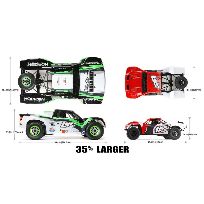 1/6 Super Baja Rey 4WD Desert Truck Brushless RTR with AVC, BlackBLACK ...