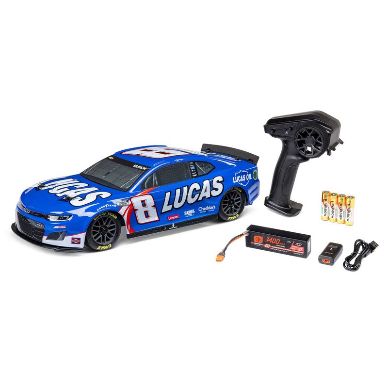 Losi 1/12 NASCAR RC Race Car Kyle Busch No. 8 2024 Lucas Oil Chevrolet ...