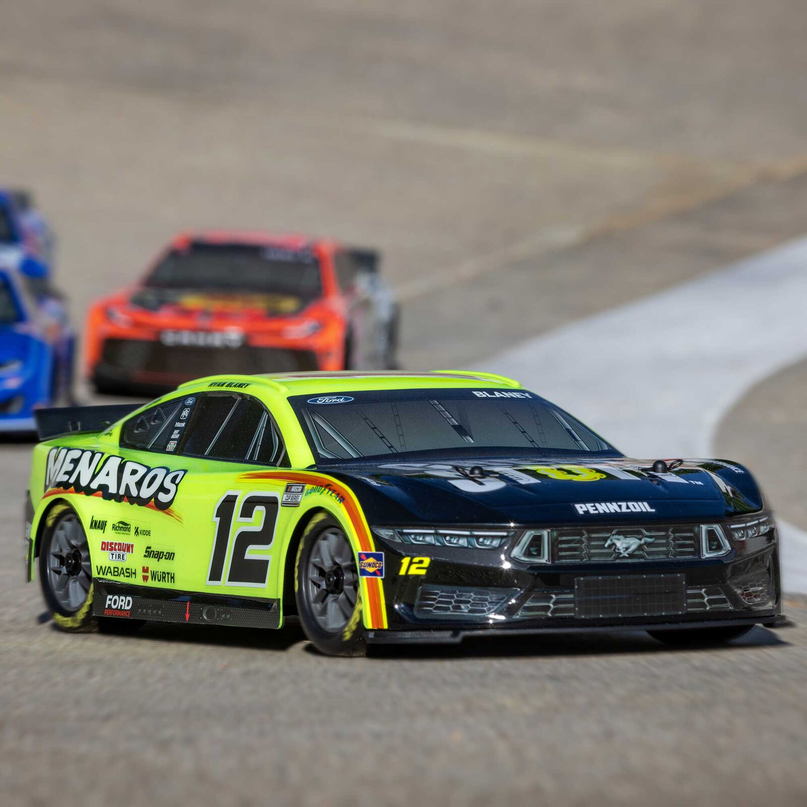 1/12 NASCAR RC Race Car Ryan Blaney No. 12 2024 Menards Ford Mustang 2S ...