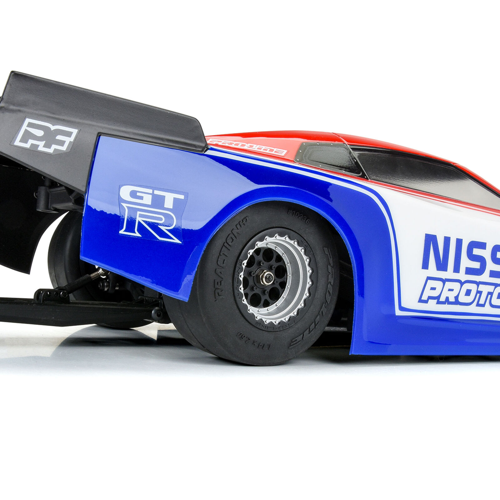 1/16 Showtime+ Rear 8mm Hex Wheels Black/Silver (2): Losi Mini Drag | Losi