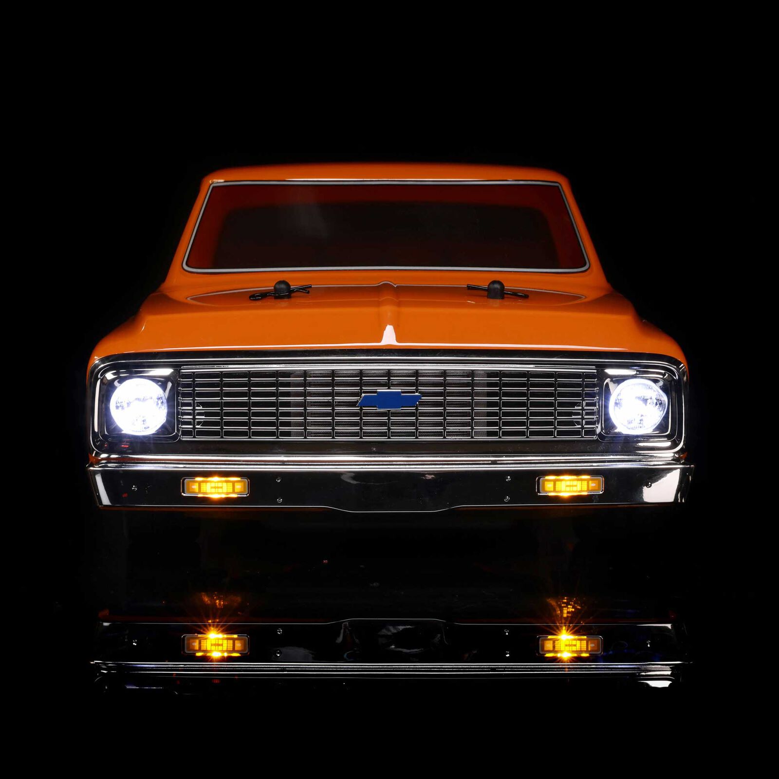 1/10 1972 Chevy C10 V100 AWD Pickup Truck Brushed RTR, OrangeORANGE ...