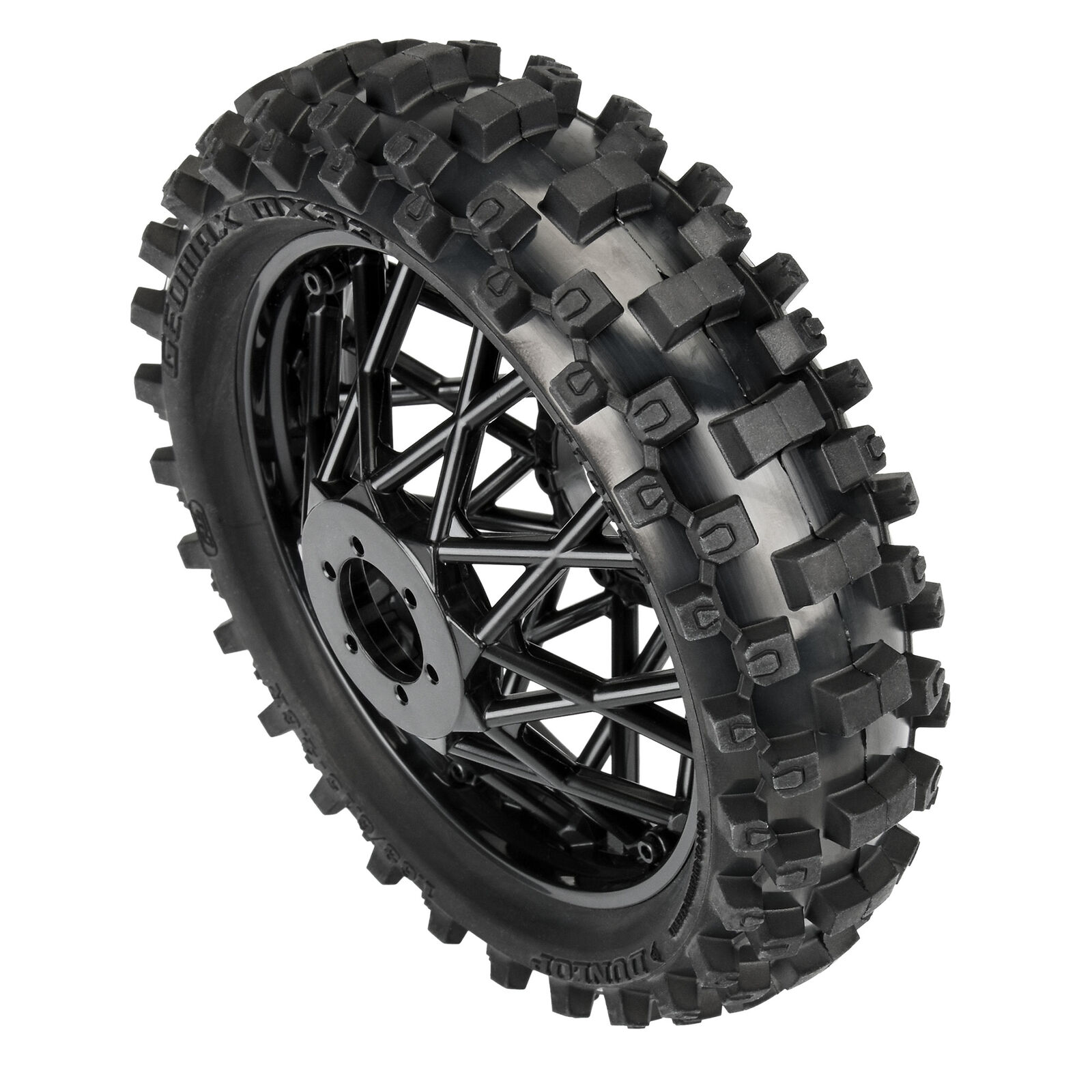1/4 Dunlop Geomax MX33 CR4 Rear Tire MTD Black: Promoto-MX | Losi