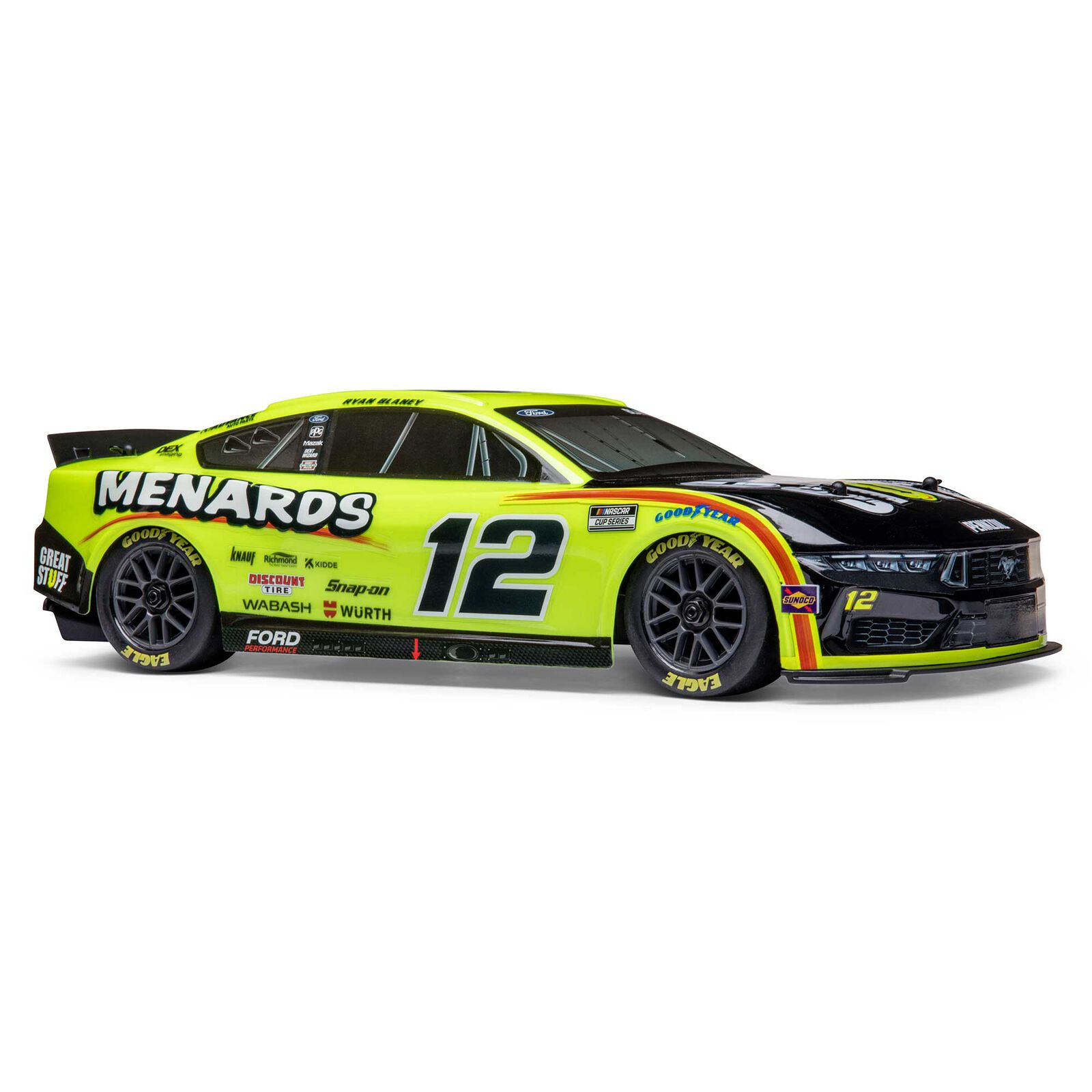 1/12 NASCAR RC Race Car Ryan Blaney No. 12 2024 Menards Ford Mustang 2S ...