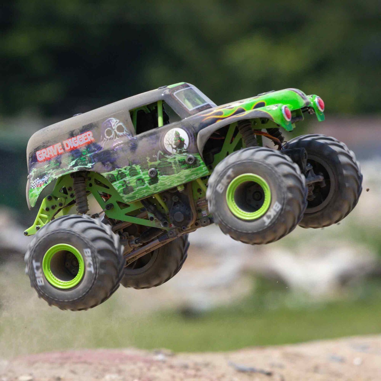 1/18 Mini LMT Grave Digger 2S 4X4 RTR Brushed Monster Truck (Battery ...
